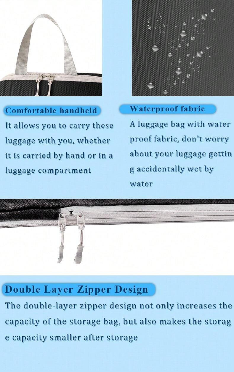 8pcs Travel Packing Cubes Set, Minimalist Nylon Water-Resistant ...