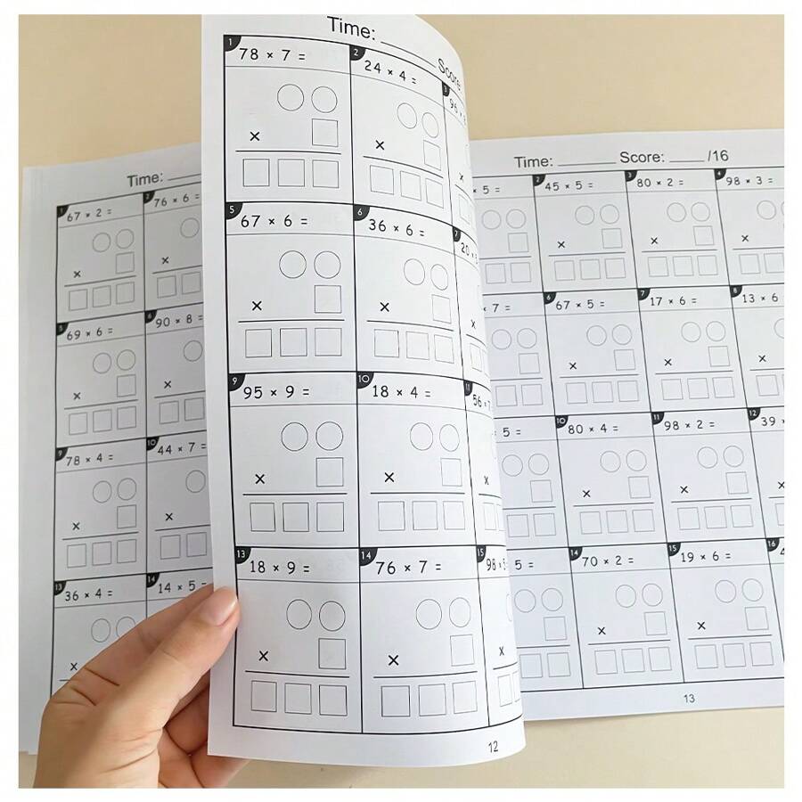 Cahier d'exercices de multiplication et division à deux chiffres ...