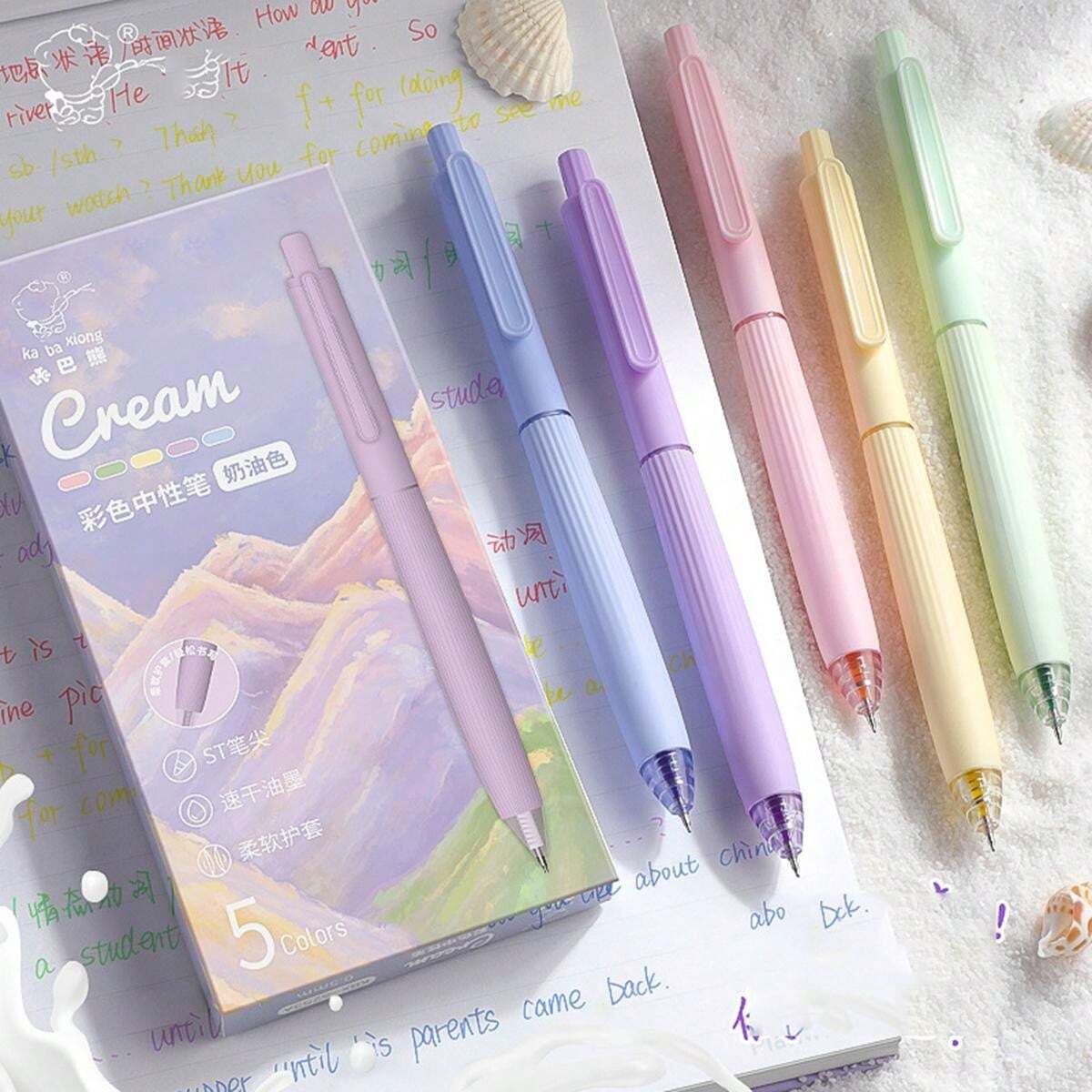 10 Pieces Of Color Neutral Pens For Note Taking, Marked With Marker ...