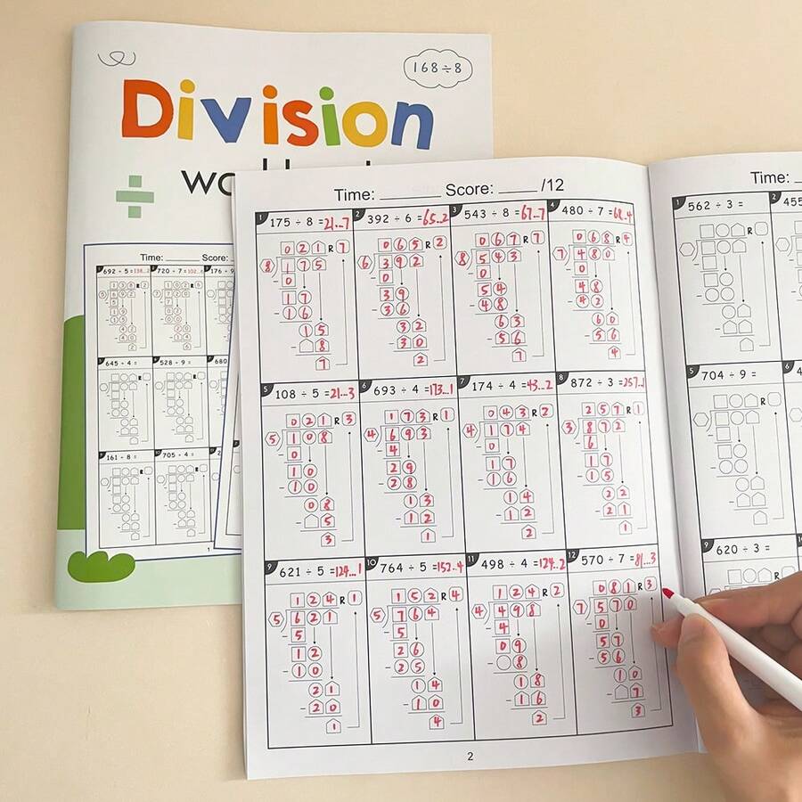 Lachilly Double-Digit Multiplication & Division Workbook For Kids Ages ...