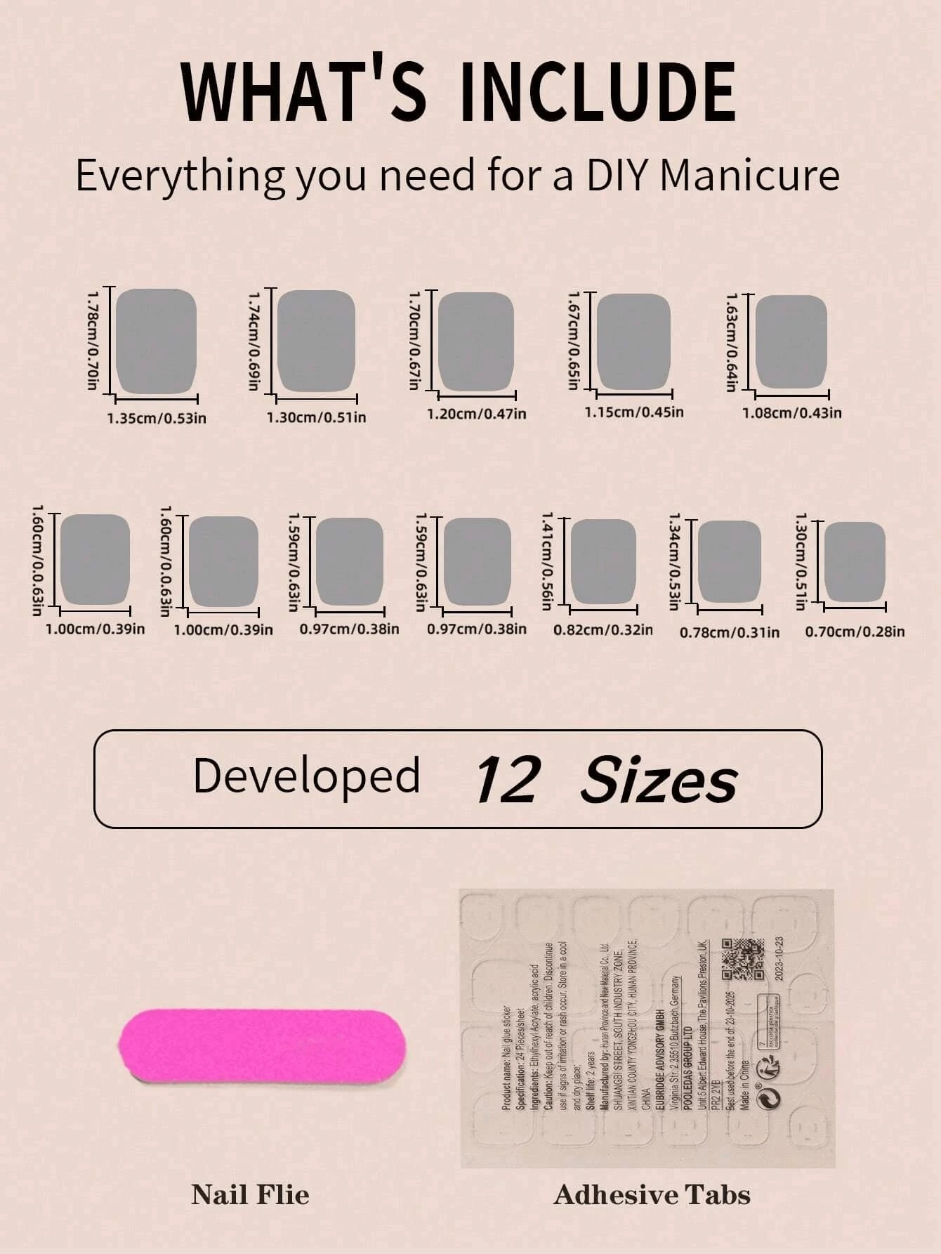 Chic Short Ballet-Shaped Press-On Nails In Pink With White French Tips ...