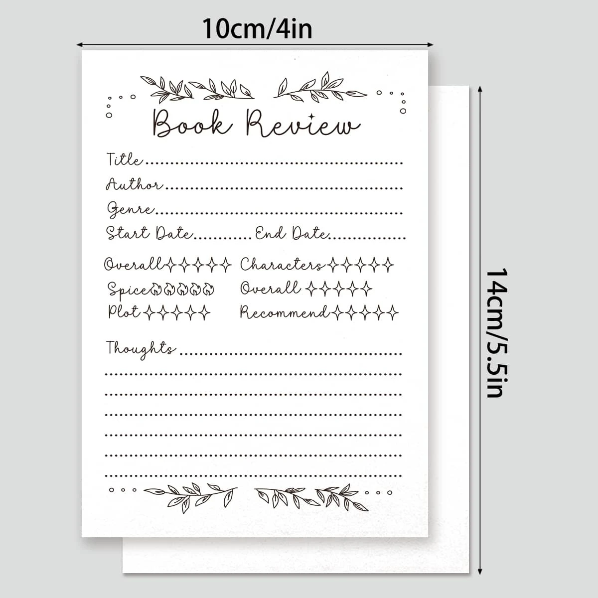 1 pièce Bloc-notes d'évaluation de livre amusant, 50 feuilles de blocs ...