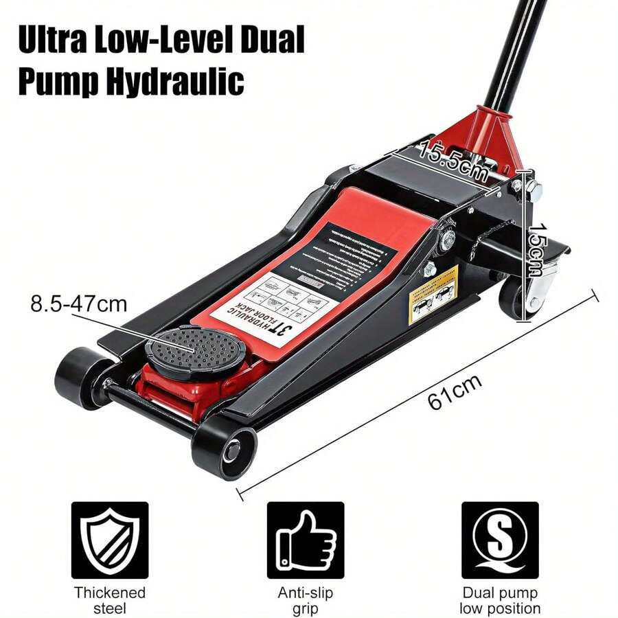 3 Tonne Trolley Jack Hydraulic Lift Lifting Trolley Jack Low Profile ...