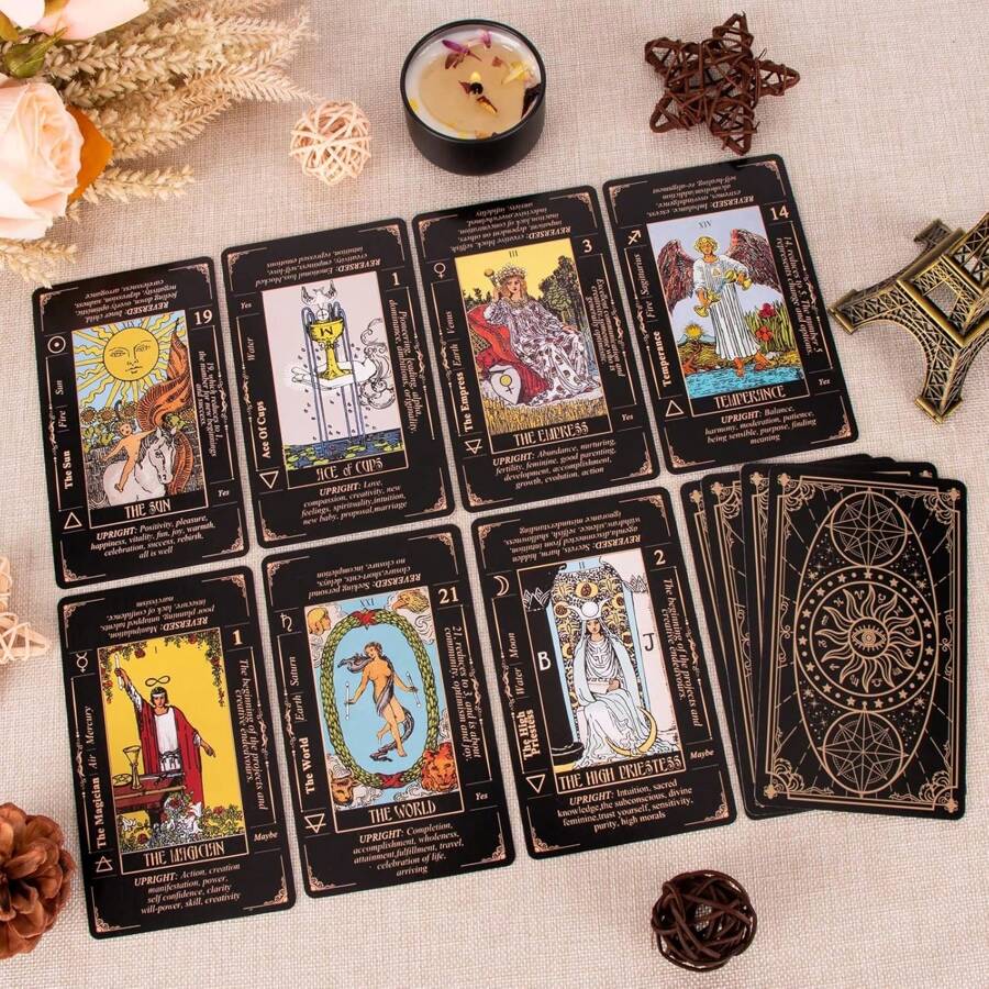 Original Tarot Deck With Guide/Linen Carrying Bag, - Smith Classic Artwork, 78 Classic Original ...