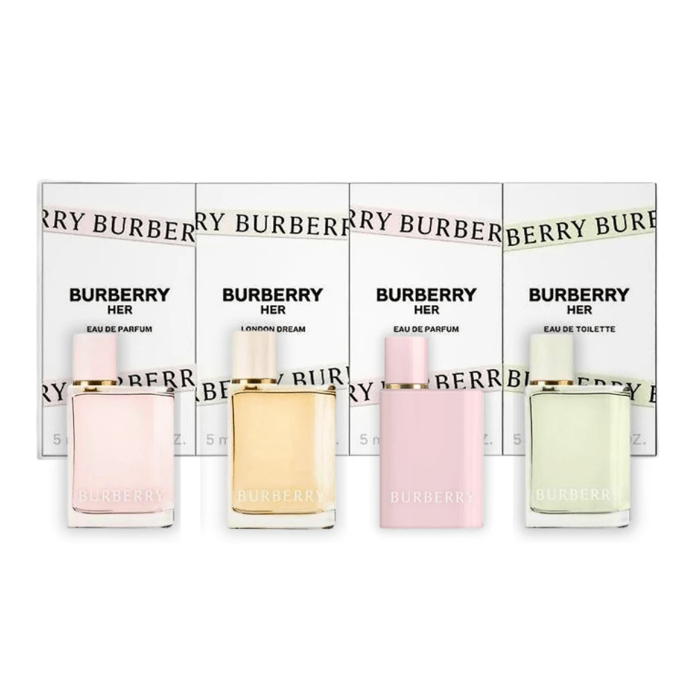 Burberry 4PC Burberry Her Perfume Set By Burberry For Women 4-Pc Sample ...