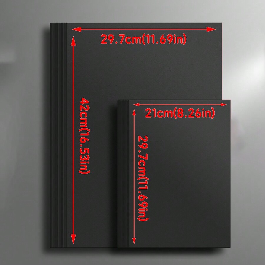 20 Sheets Black Cardstock A4 A3 Printing, Business Card Painting ...