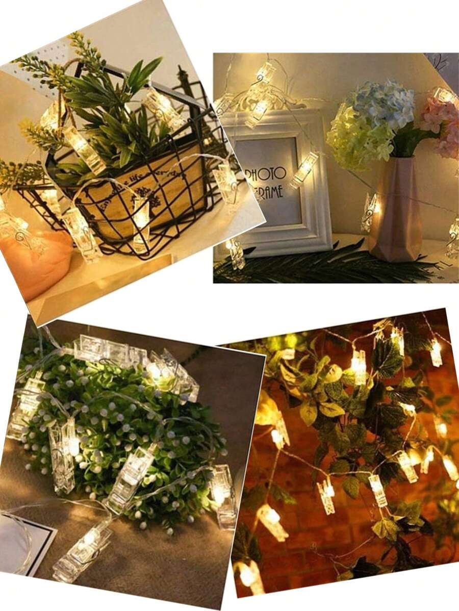 Photo Clip String Lights LED Fairy Clip String Lights Hanging Photo ...