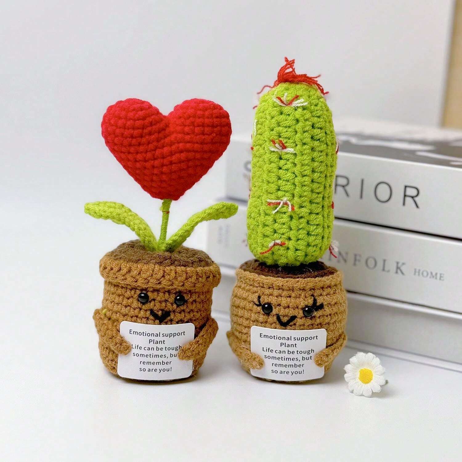 Crochet Potted Plants, Creative Knitted Potted Plants Mini Cute ...