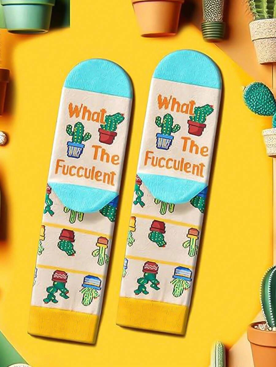 1 Pair Funny Plant Socks For Women Men - Sunflower Yoga Succulent Socks ...