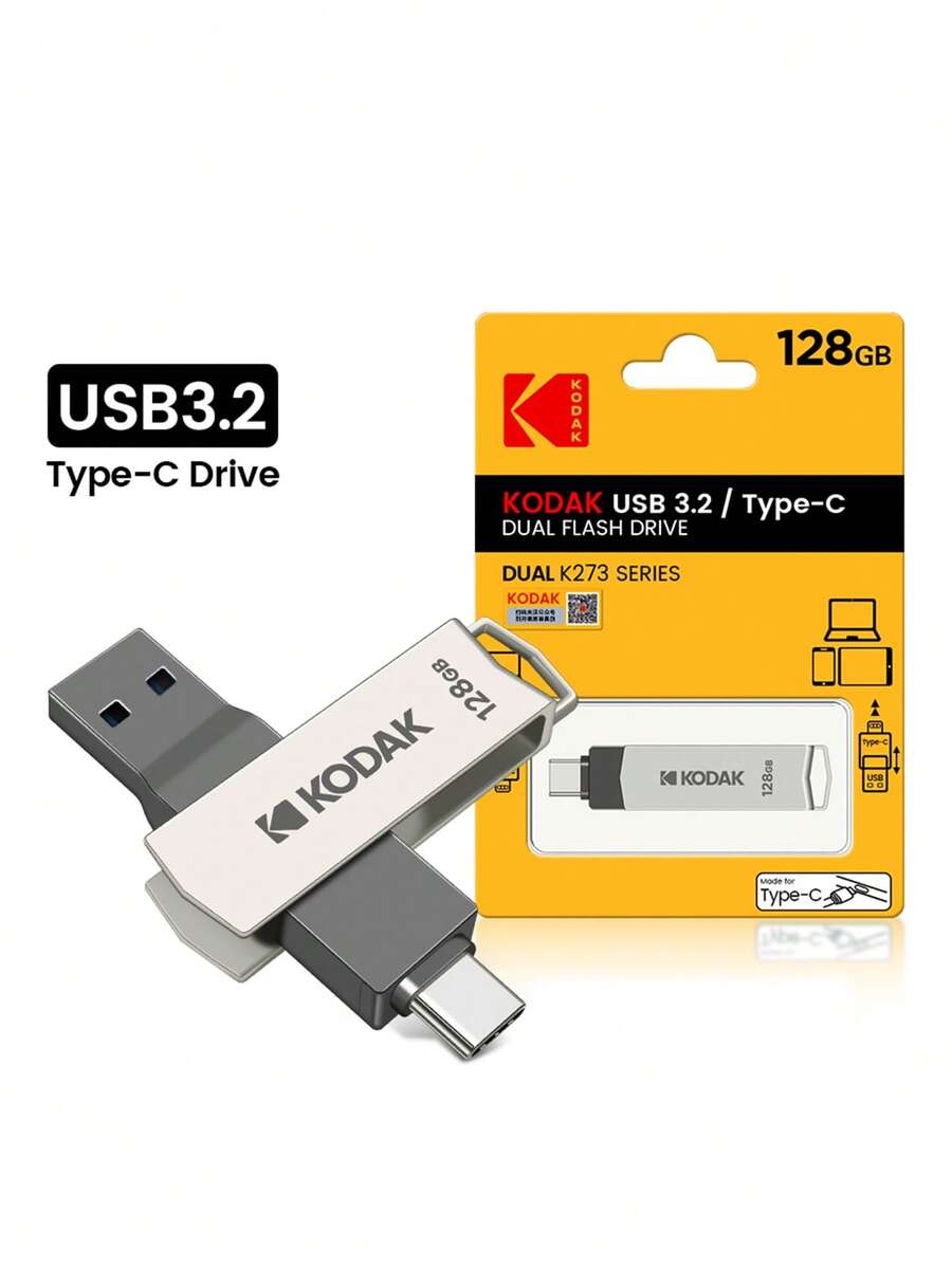 KODAK Unidad flash USB3.2 de 128 GB, 64 GB, OTG, Unidad USB 3.2 Tipo C ...