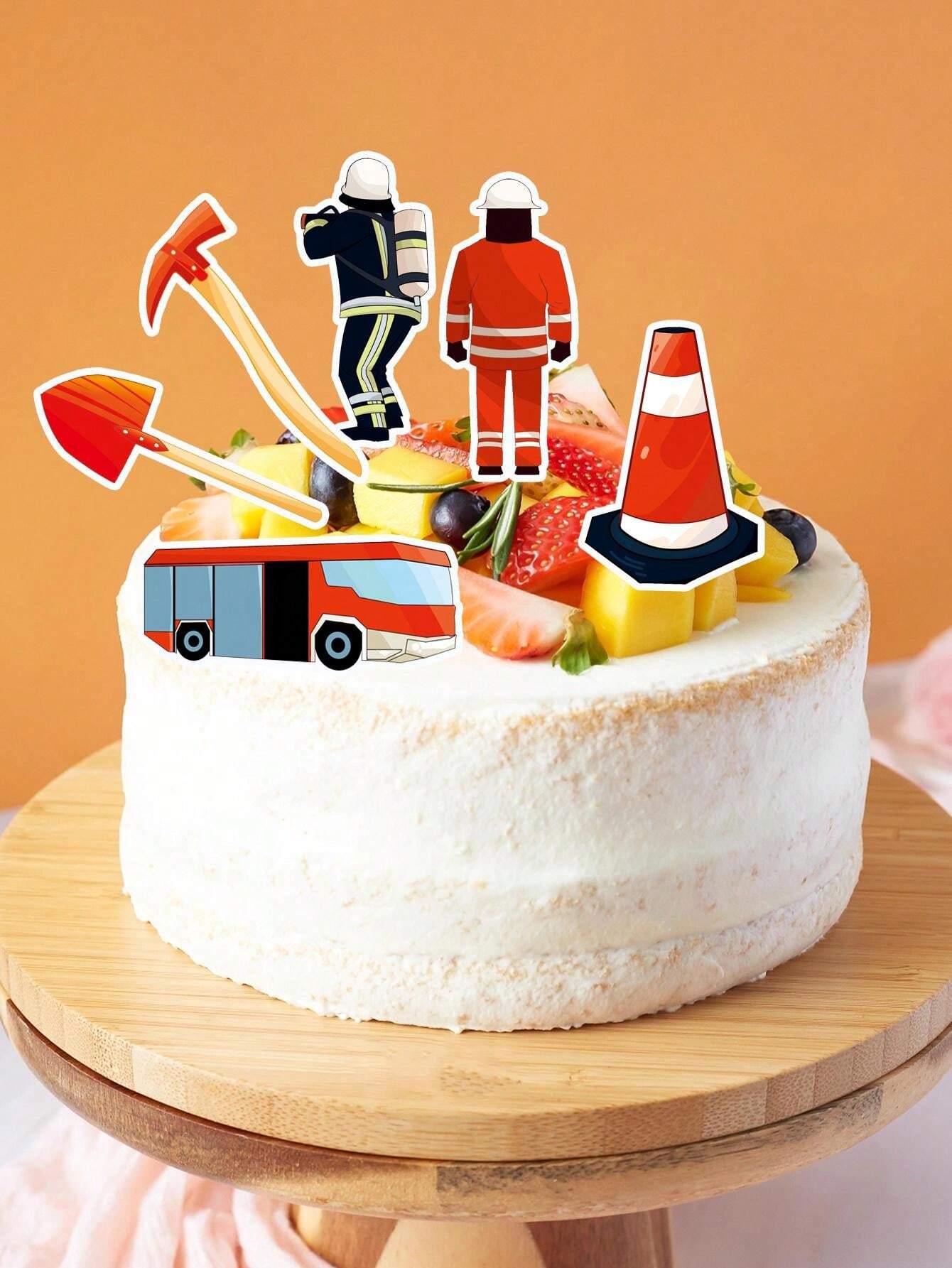 Milkmico 80Pcs Firemen Truckman For Cake Decorating, Wafer Paper Fire ...