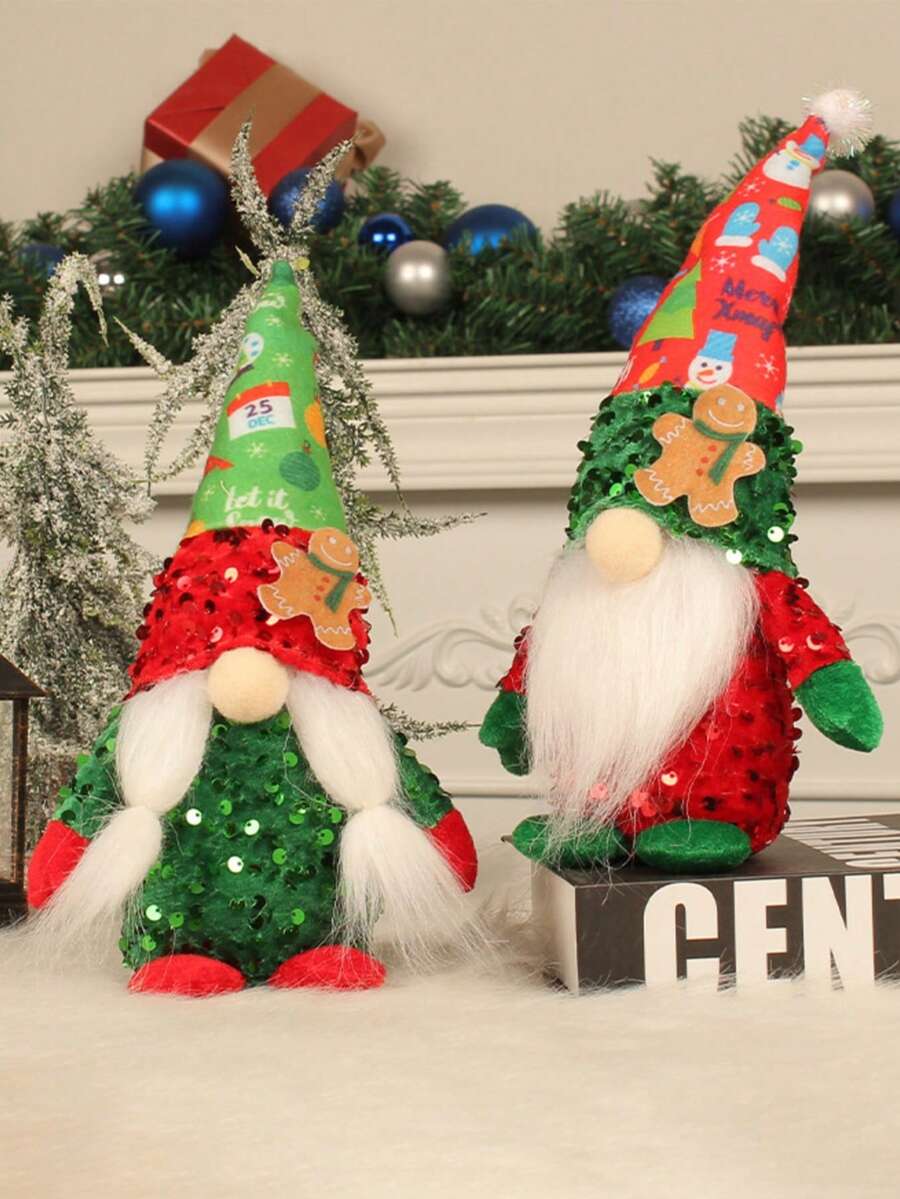 1pc,Christmas Many Kinds Of Faceless Ornament Cute Home Decor, Used For ...
