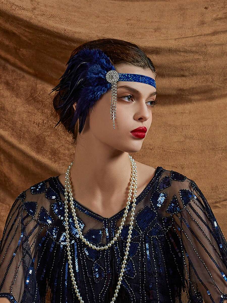 1920s, The Scud Feather Headgear Was Inlaid With Diamonds And Chain ...