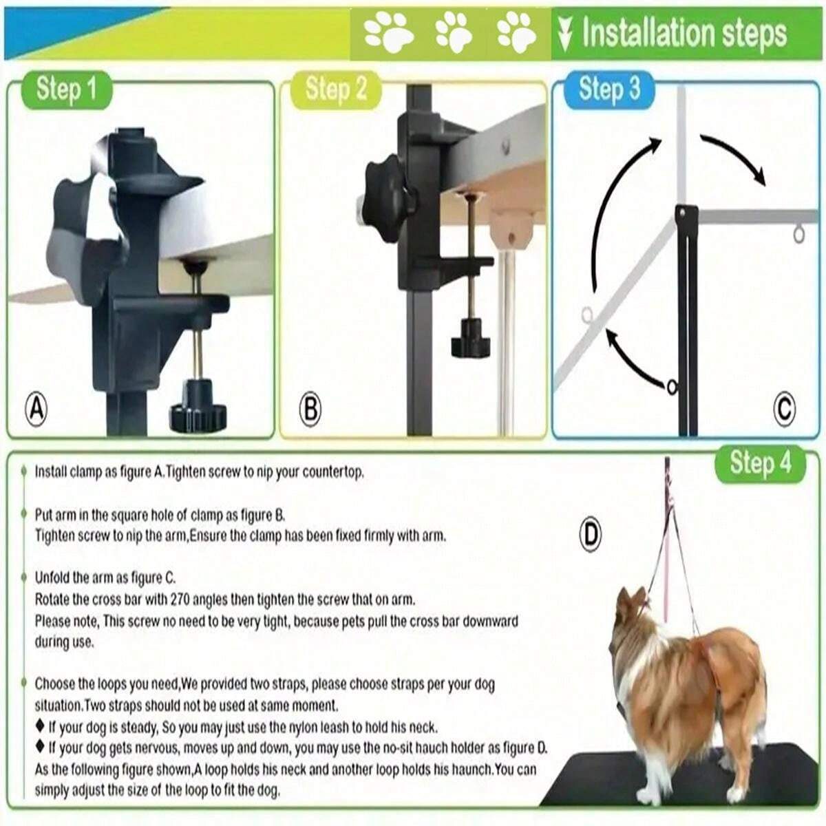 Brazo de aseo para perro/gato - Brazo de mesa de aseo para perros de 35 ...