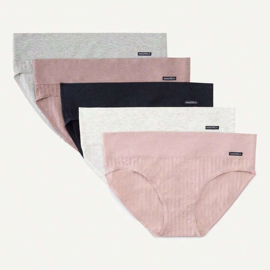 Nautica Womens Seamless Ribbed Hipster Brief, 5-Pack | SHEIN USA