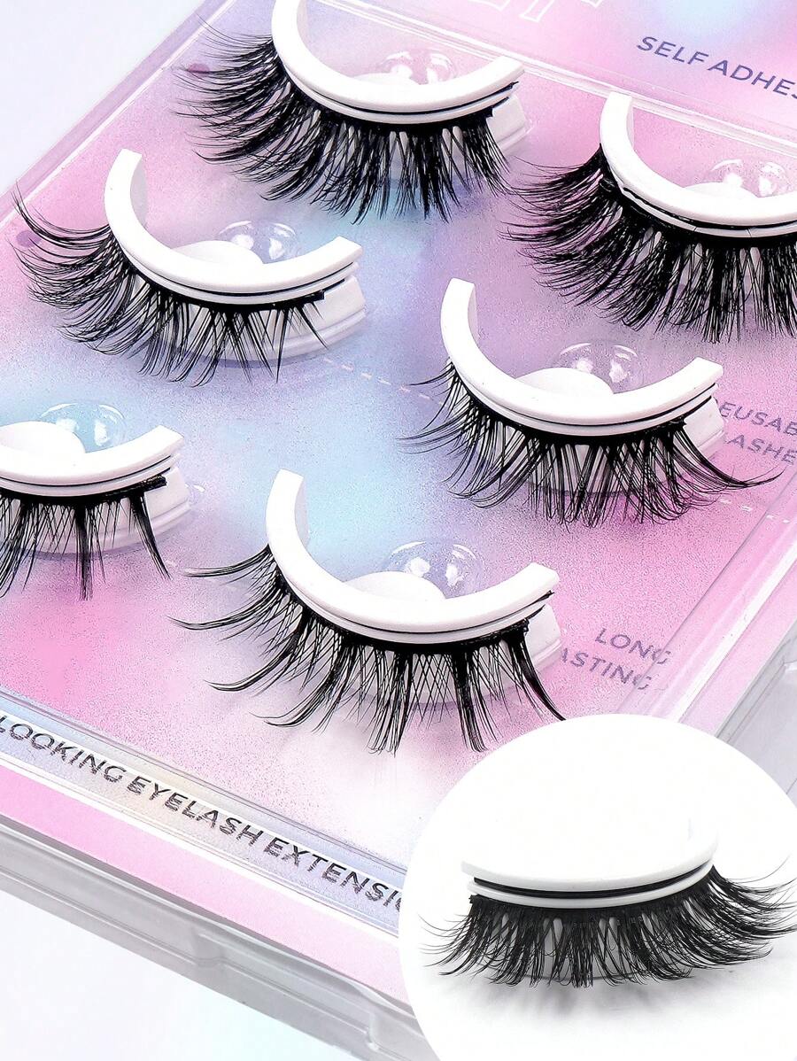 3 Pairs B & C Curl Multi-Style Self-Adhesive False Eyelashes Set ...