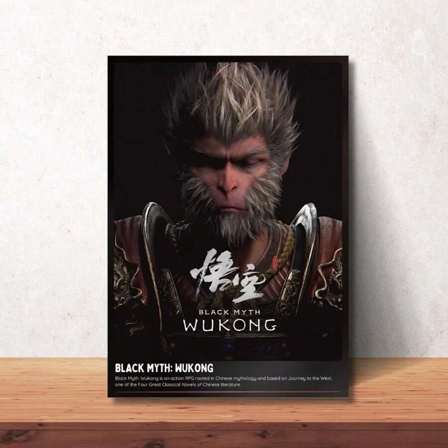 黑神话悟空数字海报黑神话悟空海报游戏海报黑神话悟空墙面印刷游戏装饰游戏迷家居装饰艺术丨 SHEIN香港