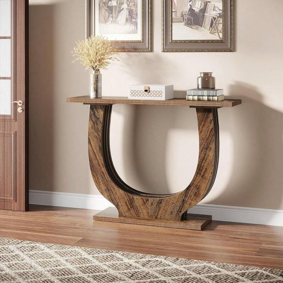 Tribesigns Farmhouse Console Table Wood Entry Table With Sturdy ...