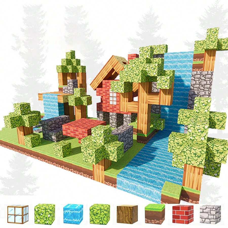 80-18PCS 2CM 3D Magnetic Mine World Cube Building Blocks Magnet World ...