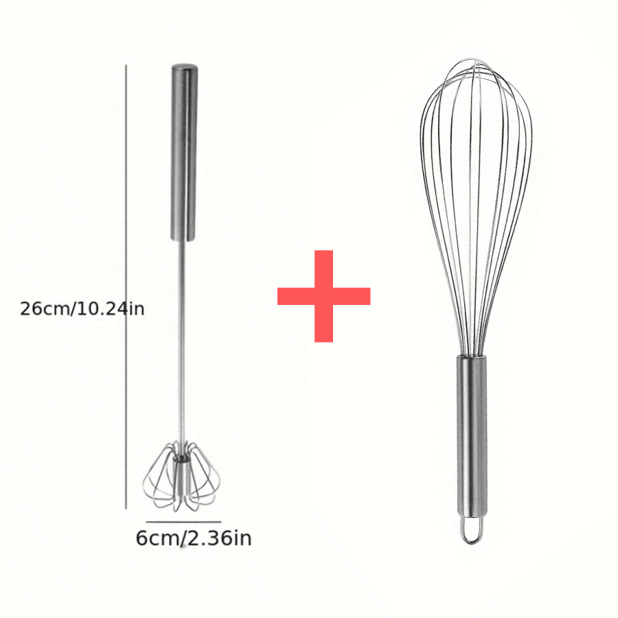 Ergonomic Hand Push Whisk: Stainless Steel, Semi-Automatic For ...