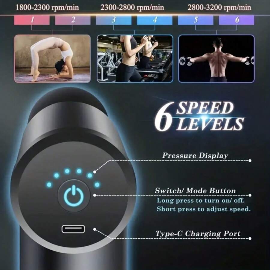 High Power Muscle Relaxing Massager - Rechargeable Deep Tissue Massage ...