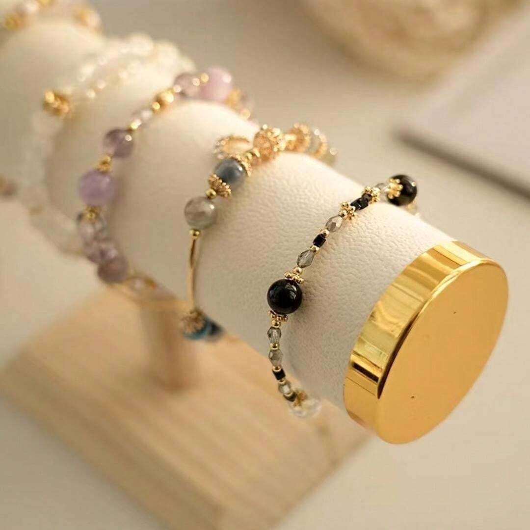 Wooden Bracelet Display Stand - Single Layer Jewelry Presentation Stand ...