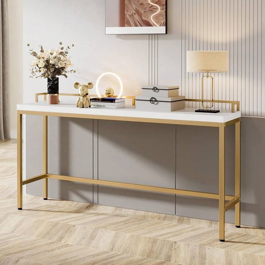 Tribesigns 70.9" Extra Long Console Table Narrow Sofa Table Behind ...
