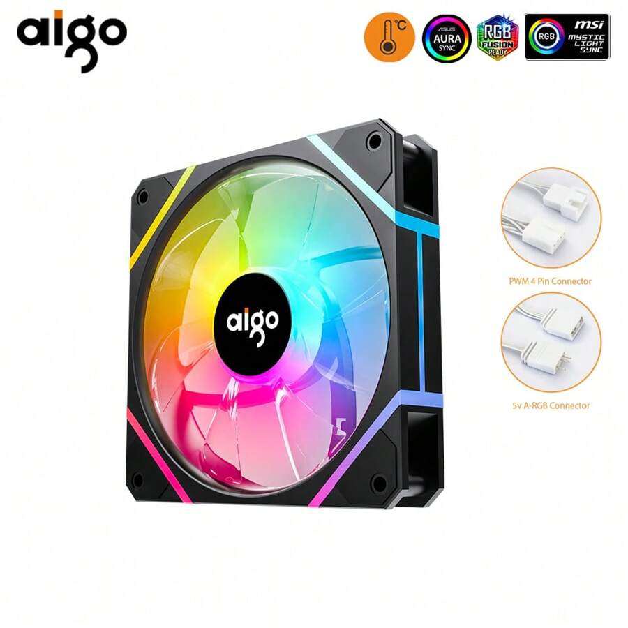 aigo Aigo AM12PRO RGB Ventola 120mm Computer Case Fan Kit ... aigo Aigo AM12PRO RGB Ventola 120mm Computer Case Fan Kit ...