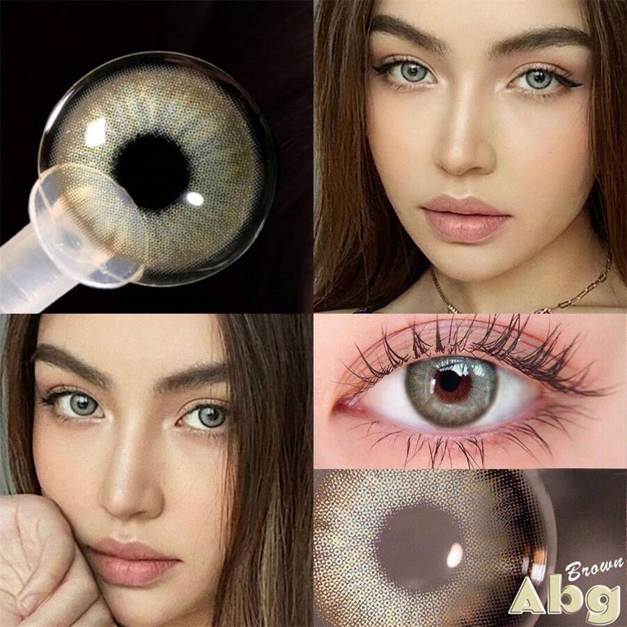 Lentille de contact colorée verte de lapin, petit diamètre, lentille de ...