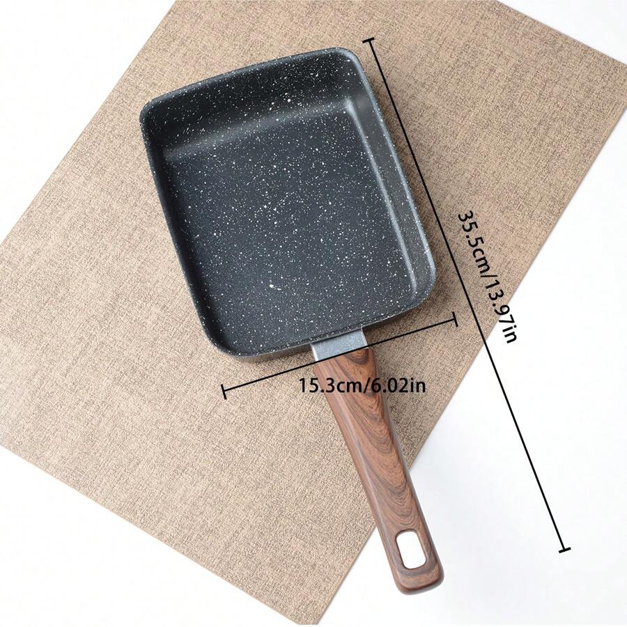 Japanese Tamagoyaki Pan, Non-Stick Rectangular Egg Roll Pan, Flat ...