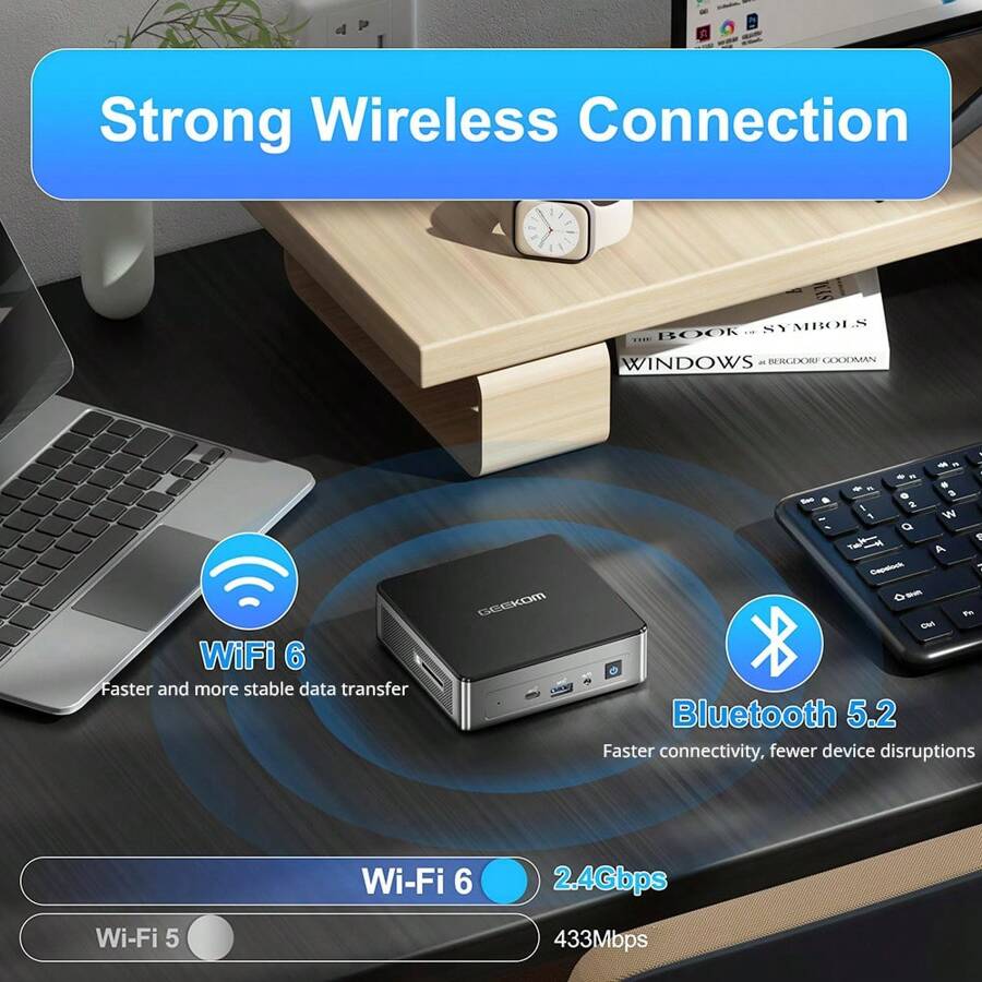 GEEKOM Mini Air12 Mini PC, 16GB DDR5 RAM Intel 12th Gen Alder Lake N100 ...