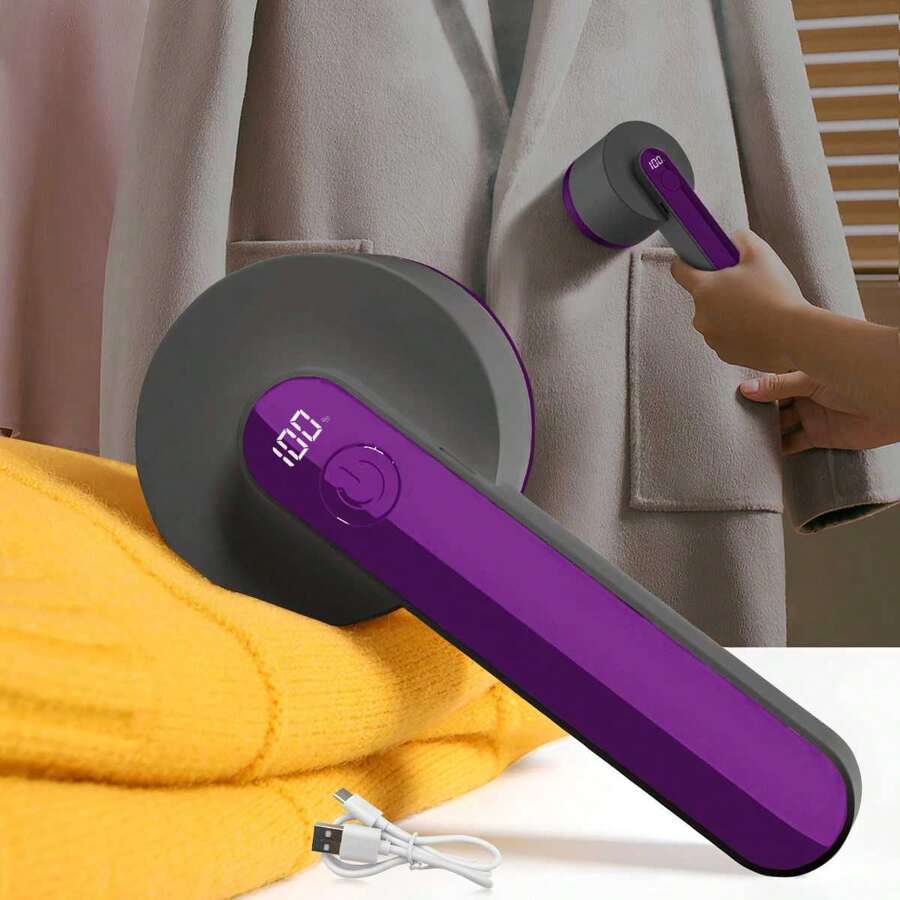 1 Portable Rechargeable Fabric Shaver, Battery Powered Lint Remover ...