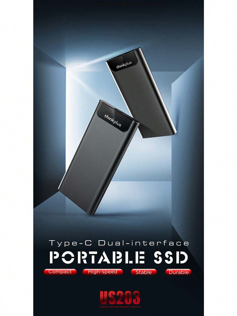 thinkplus -ThinkPlus SSD Externa Para Laptop, Solid State Drive, Portátil, Tipo C, USB 3.2, Gen ...