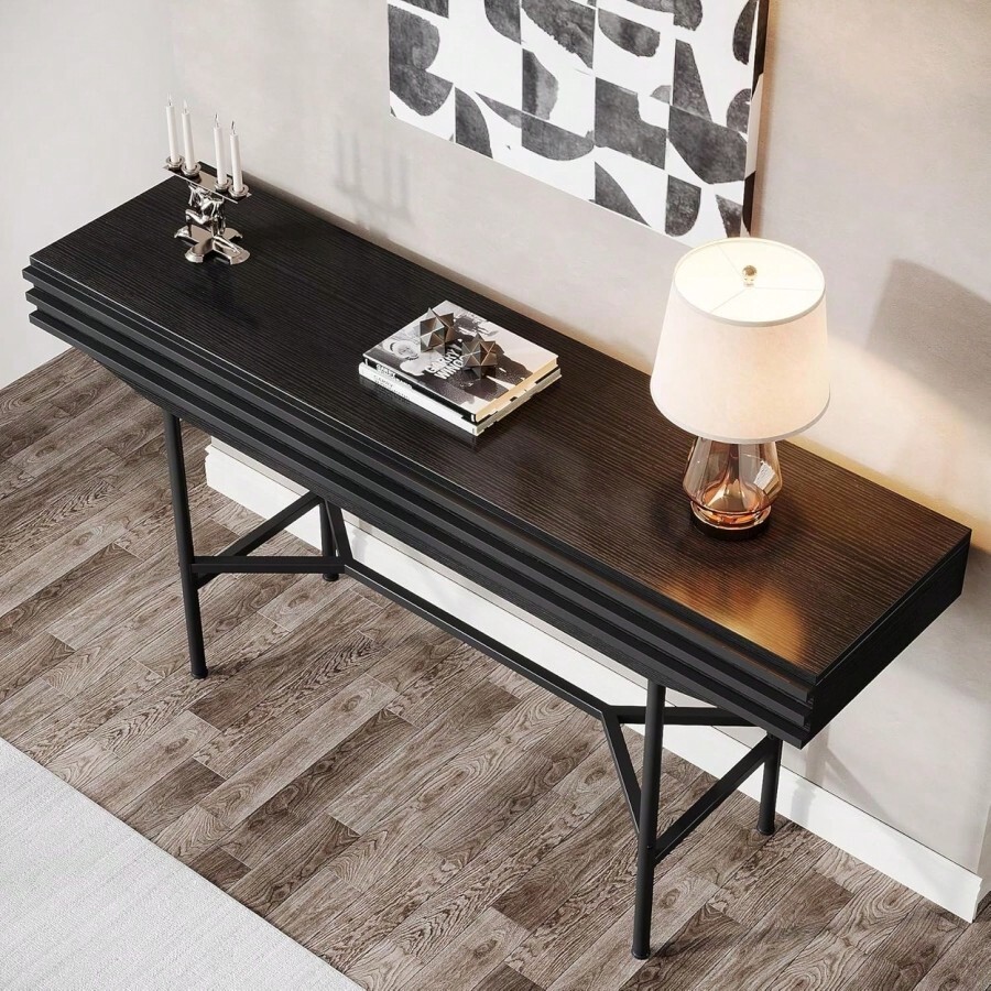 Tribesigns 55 Inches Console Table For Entryway Sofa Table Behind The ...