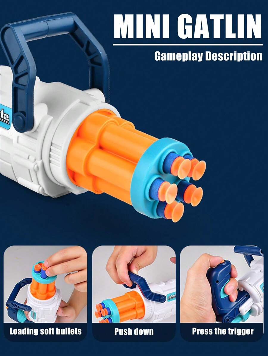 Extra Large Soft Dart Toy Gun With Winding Mechanism, Automatic Firing ... Extra Large Soft Dart Toy Gun With Winding Mechanism, Automatic Firing ...