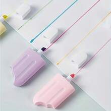 6pcs Macaroon Colored Ice Cream Shaped Highlighter Pens Doodle Painting ...