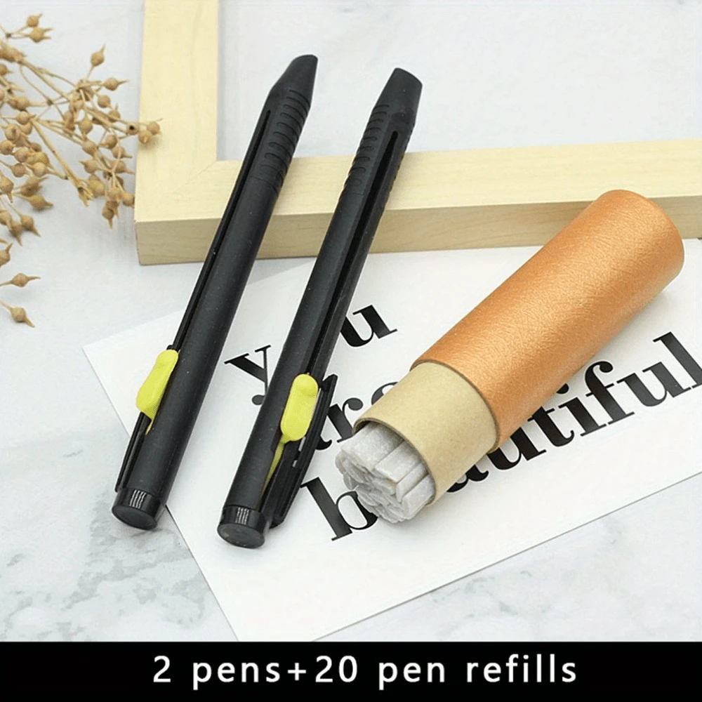 20 Pen Cores, 2 Pen Sewing Marking Kit, Sewing Chalk Invisible, No ...