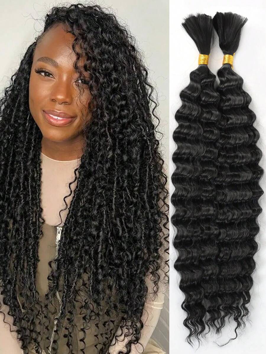 Deep Wave Bulk Hair For Braiding Wet And Wavy Micro Braiding No Weft ...