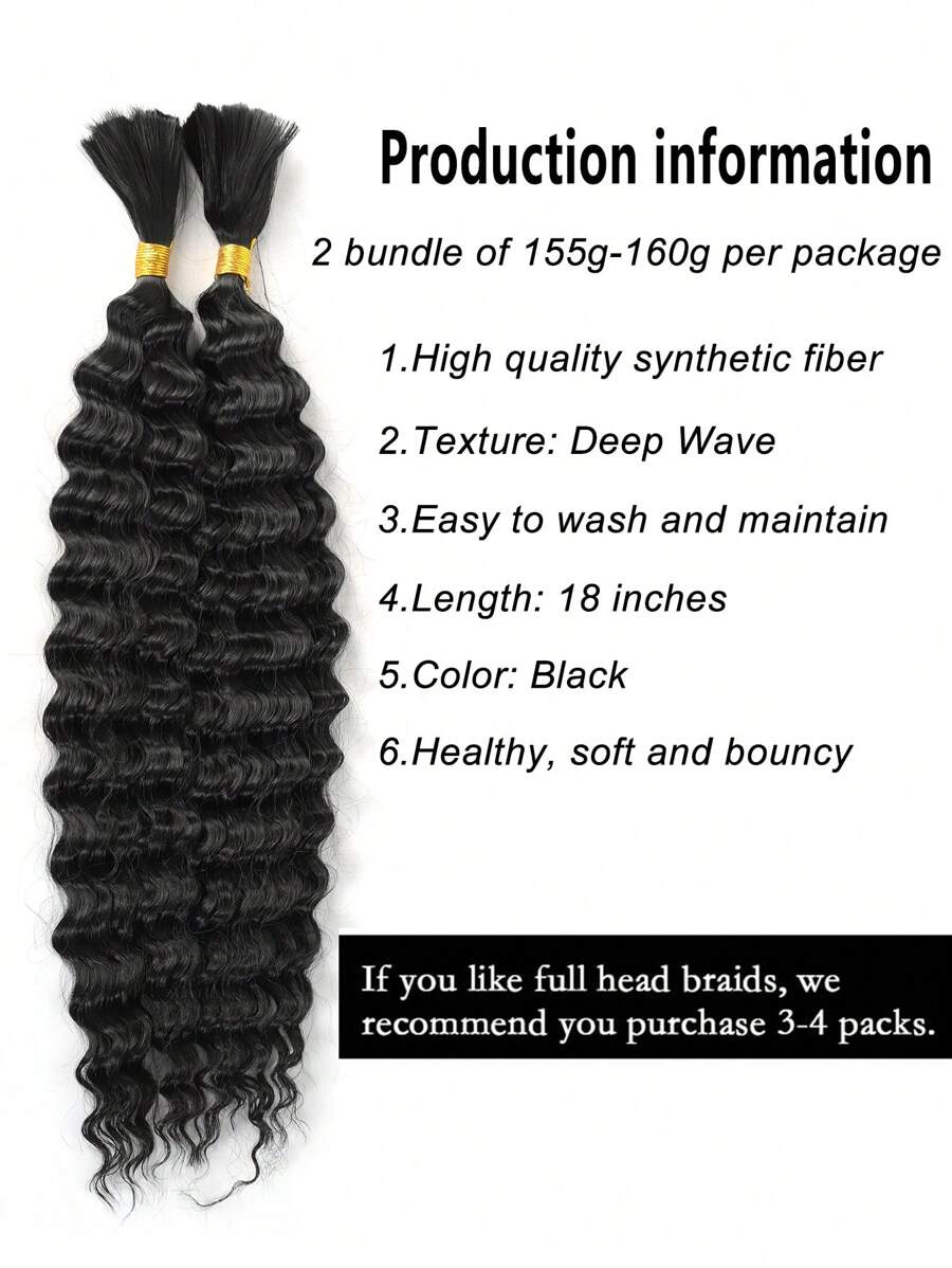 Deep Wave Bulk Hair For Braiding Wet And Wavy Micro Braiding No Weft ...