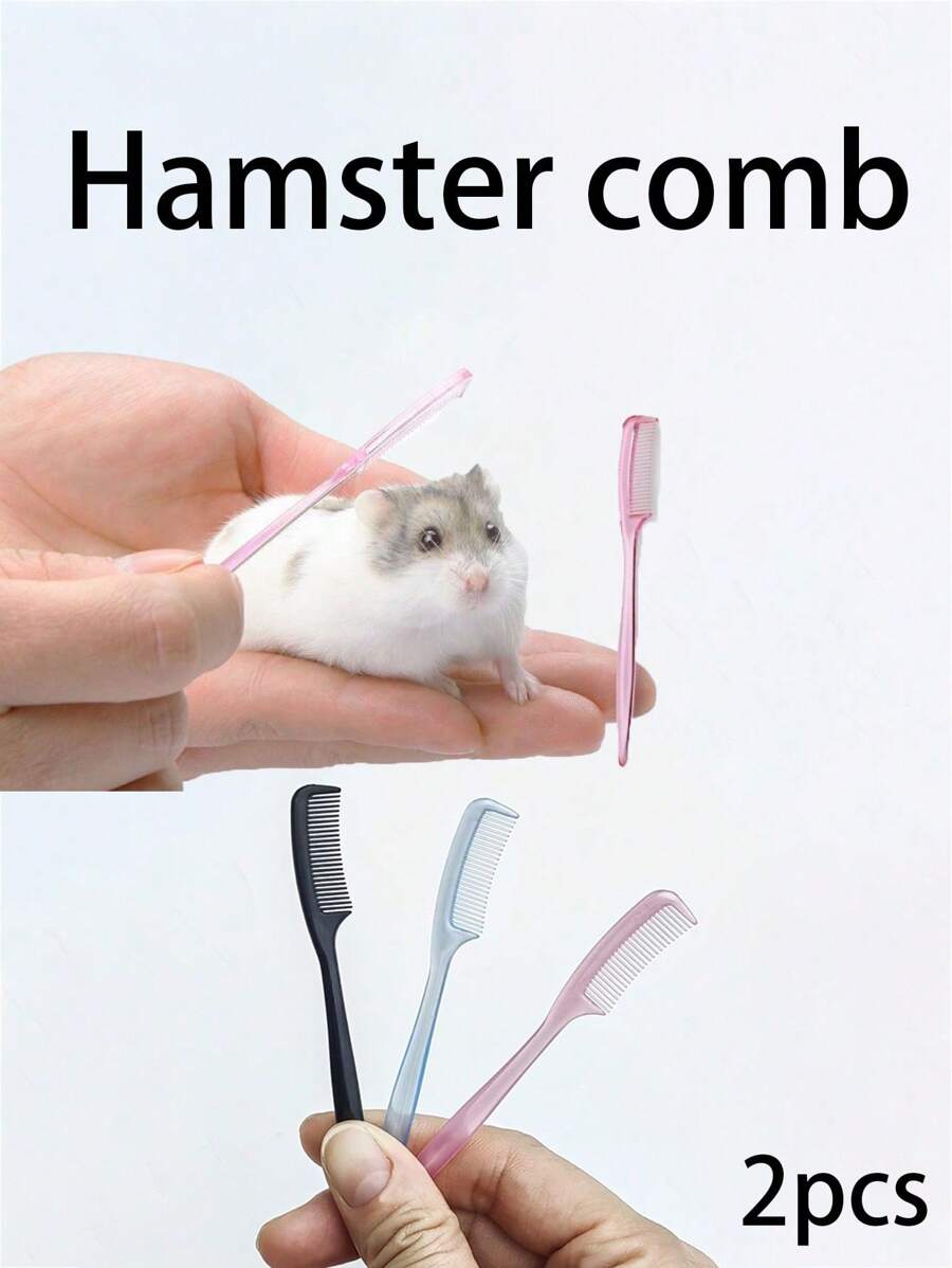 2pcs Miniature Hamster Hair Brush, Anti-Static Grooming Comb For Long ...