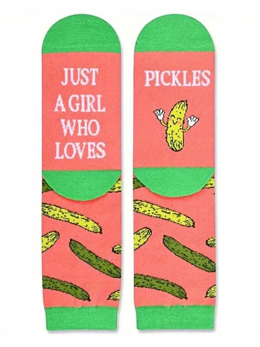 Disney 1 Pair Of Men's Funny Pickle Socks - Novelty Gifts For Pickle ...