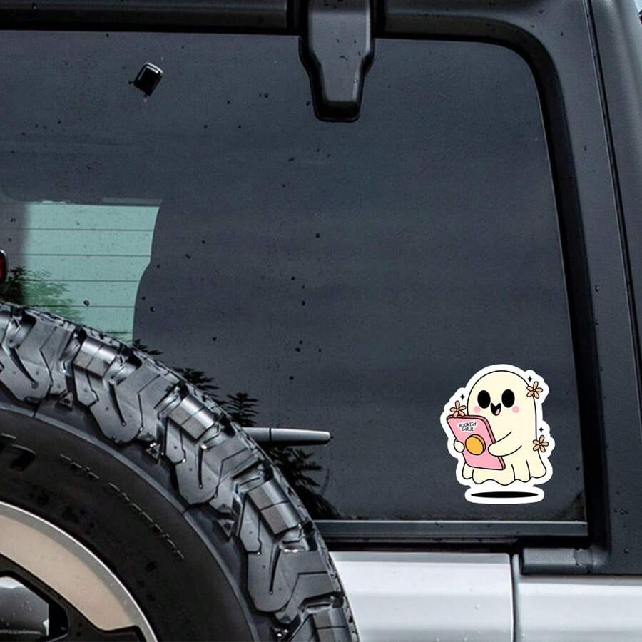 1PC Bookish Girlie Ghost Sticker | Cute Trendy Bookish Artsy Design For ...