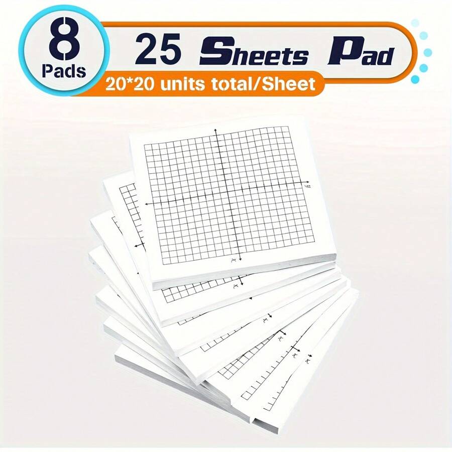 8 Pads Graph Paper Sticky Notes 200 Sheets 3 X 3 Inch Lined Mini Graph ...