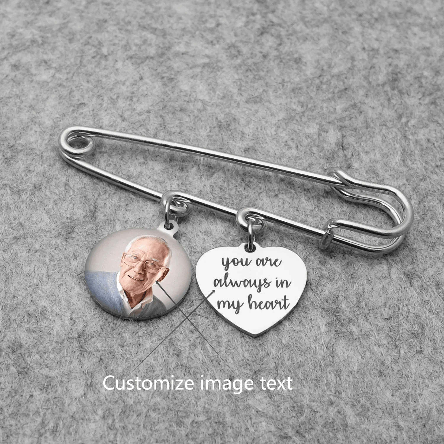 Personalized Customized Photo Pin Special Pattern Text Decoration Pin ...