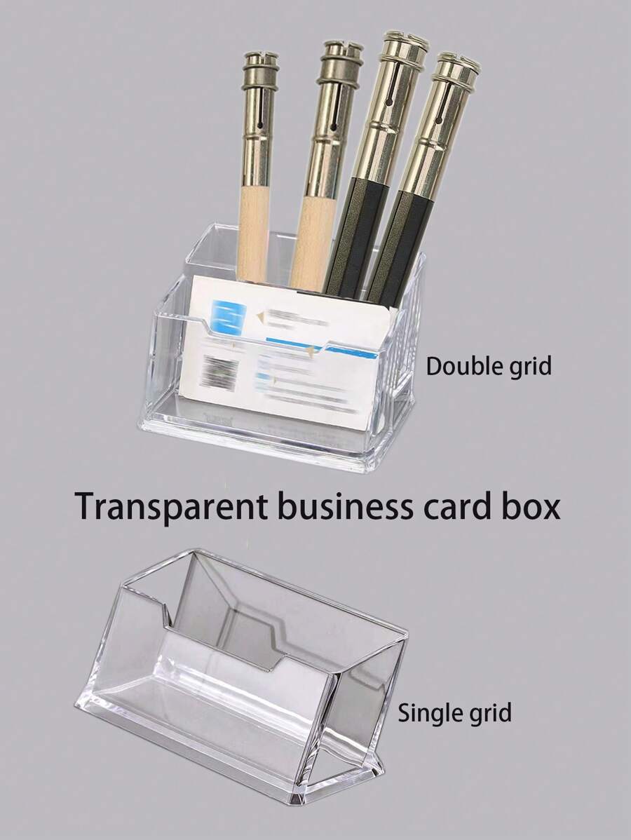 1pc Acrylic Card Display Box, Transparent Card Holder Box For Business ...