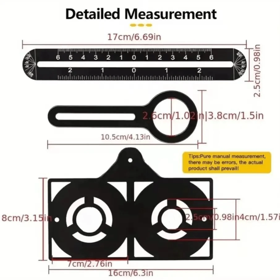 60% OFF Aluminum Alloy Angle Protractor Detector Measuring Ruler Hole ...