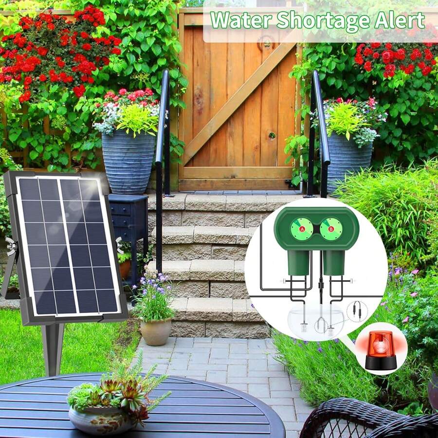 Solar Automatic Drip Irrigation Kit System,TRJZWA Solar Powered Easy ...