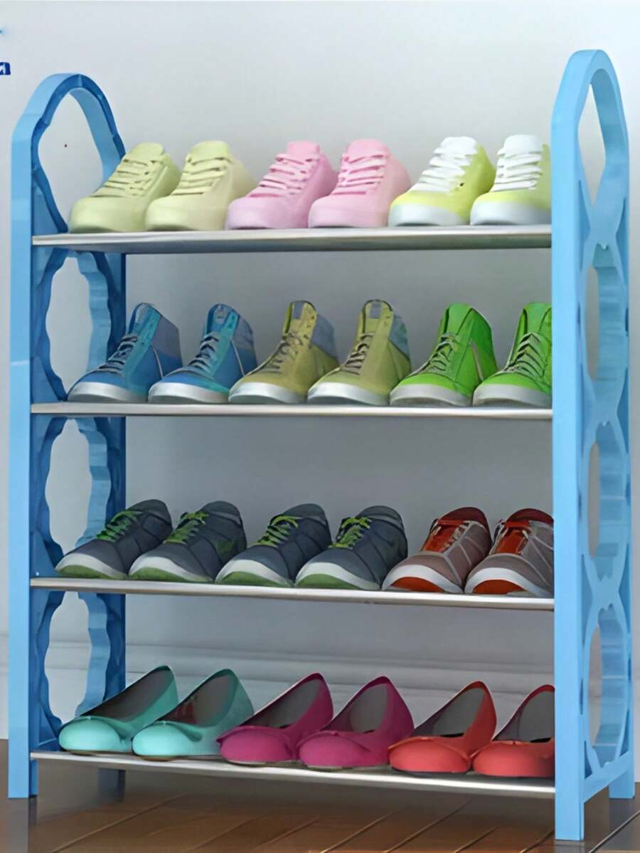 4 Tier Multifunctional Buildable Shoe Rack: Heavy Duty Storage Solution ...