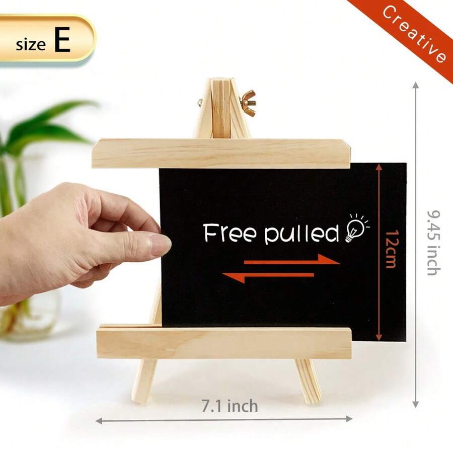 1pc Pine Wood Frame Chalkboard With Easel, Decorative Blackboard ...