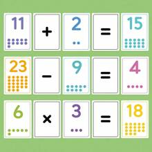 50 Cartas Jogos de Matemática para Crianças, Cartas de Matemática ...